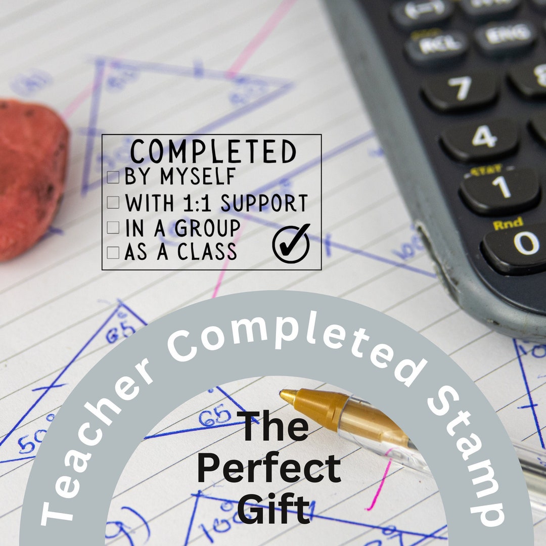 Completed Teacher Stamp, Homework Stamp, Personalized Teacher Stamp ...