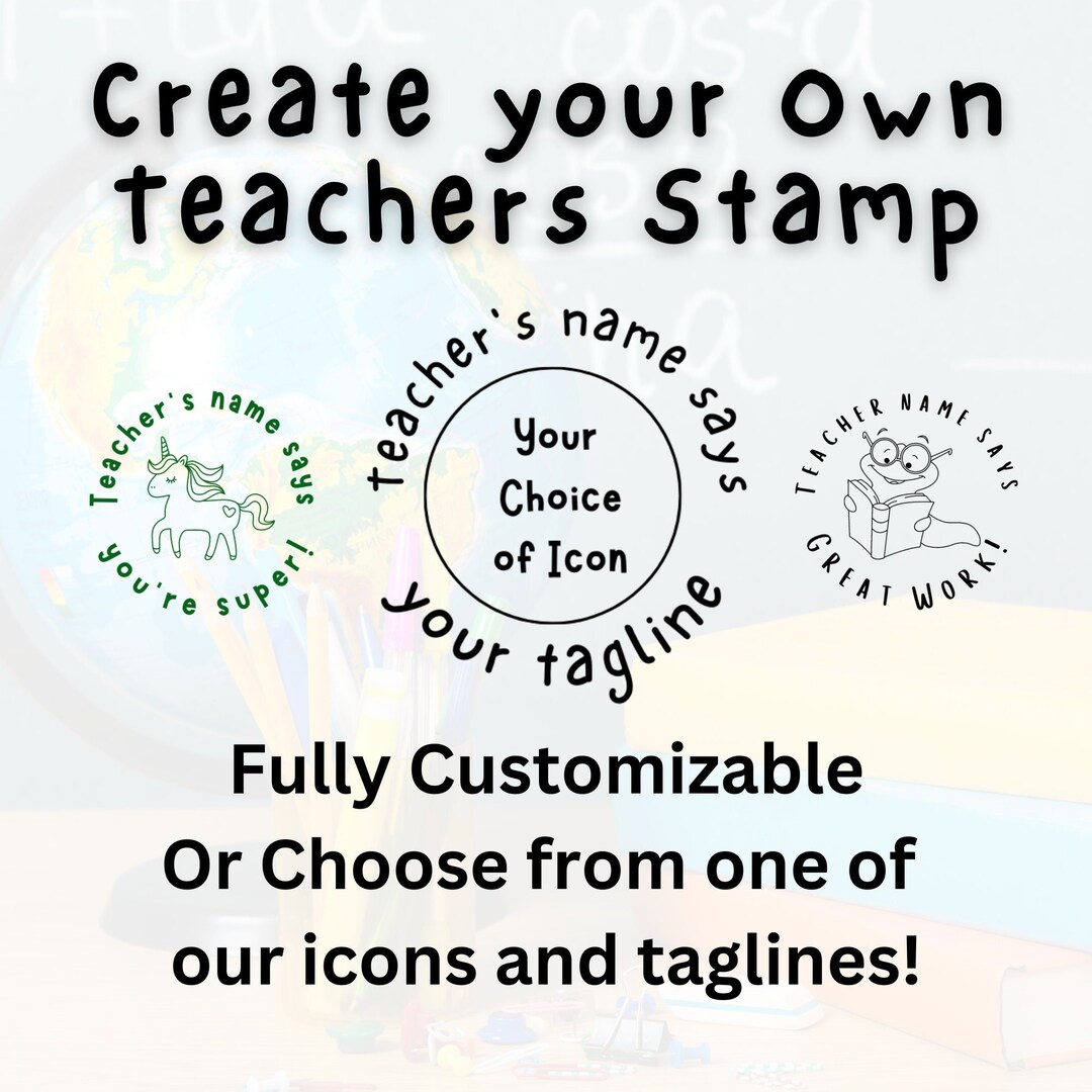 Personalized Teacher Stamps, Custom Teacher Stamps, Teacher Gift ...