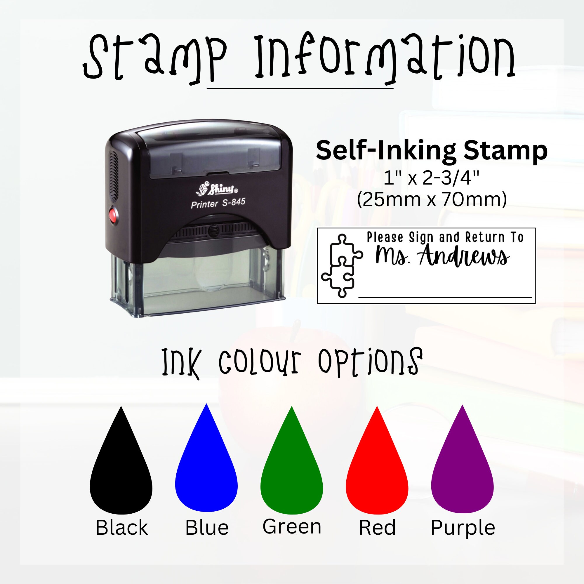 Personalized Teacher Stamps, Custom Teacher Stamps, Teacher Gift ...