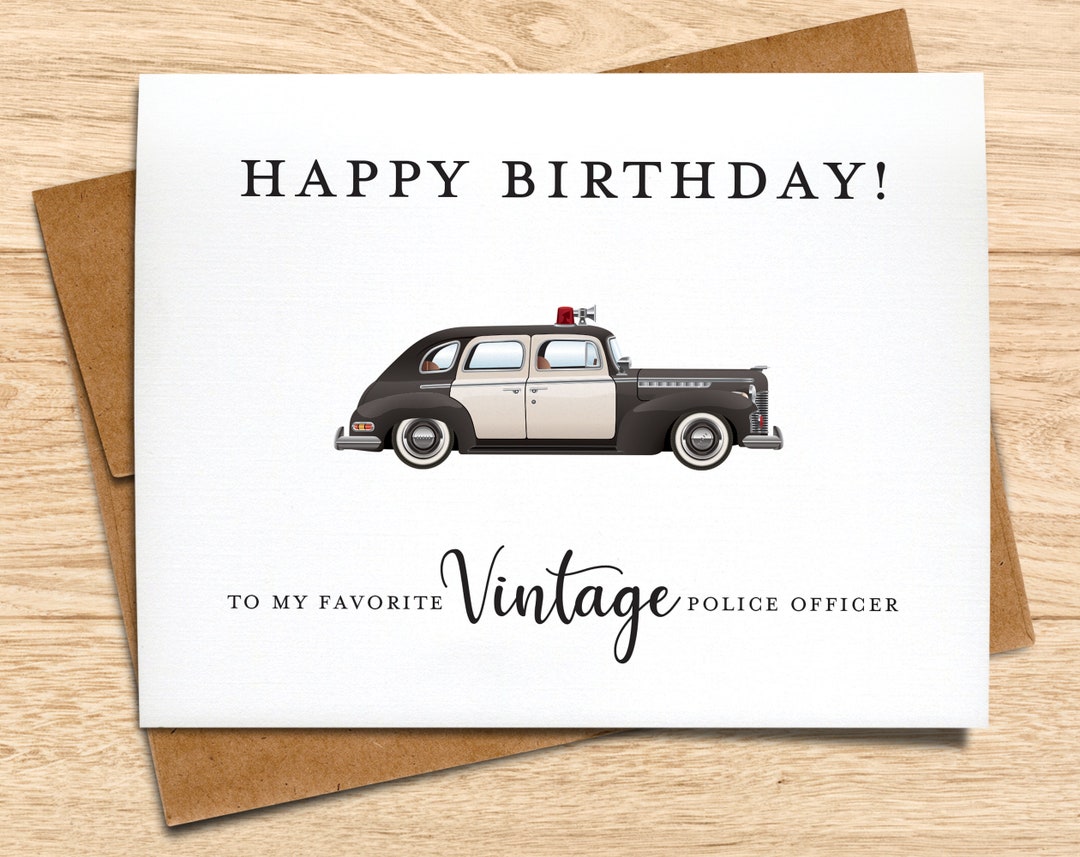 Police Birthday Card Police Officer Card Birthday Card - Etsy