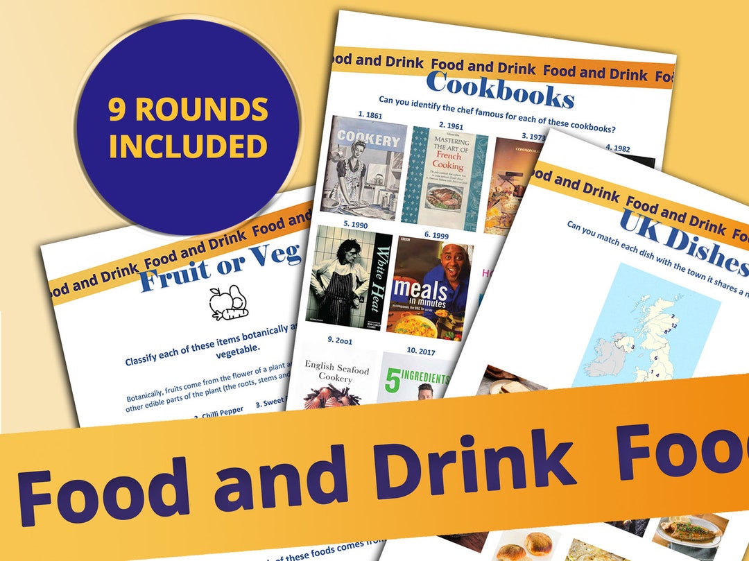9 Food & Drink Quizzes - Biscuits, Cheese, Drinks, Regional Foods ...
