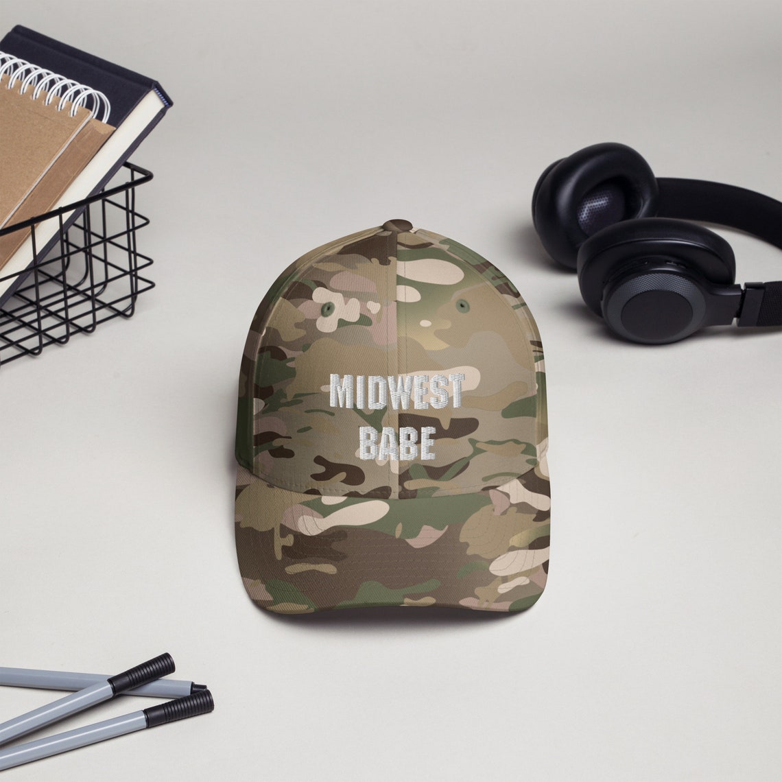 Women's Camo Midwest Babe Flex Hat, Green or Black Camo, Hunting - Etsy