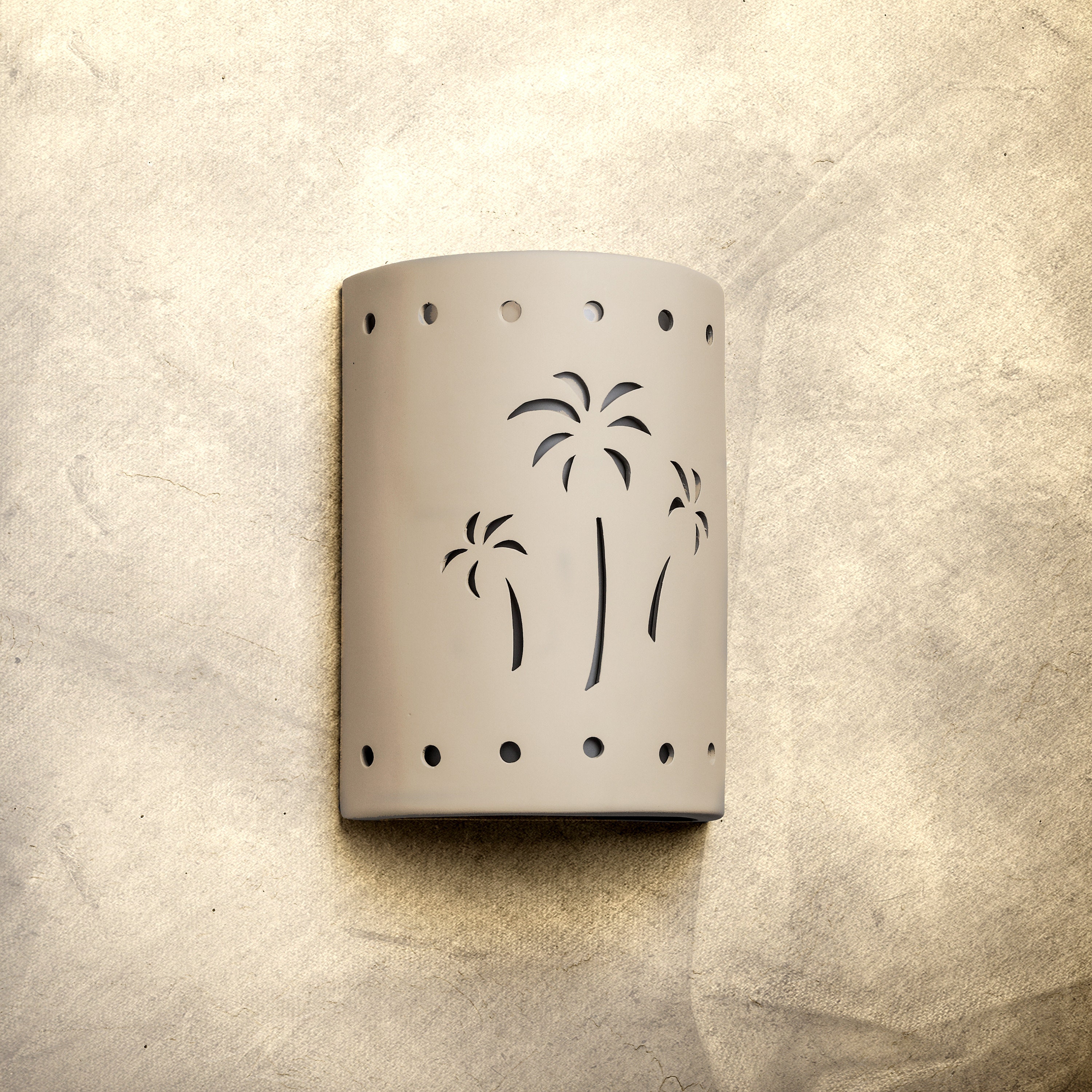 Palm Tree Ceramic Outdoor Wall Light LED Bulb Included - Etsy