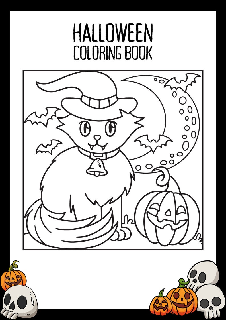 Halloween Coloring Book for Adults: 20 Pages of Spooky and Fantastic ...