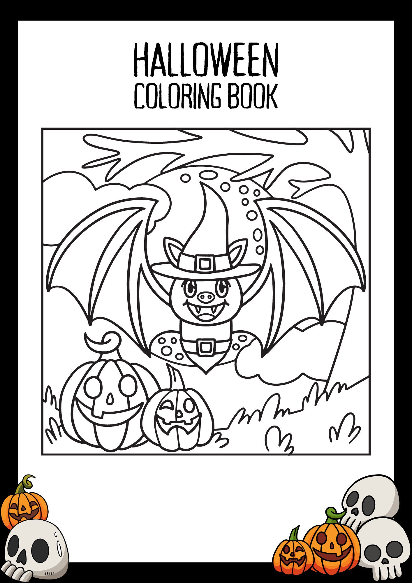 Halloween Coloring Book for Adults: 20 Pages of Spooky and Fantastic ...
