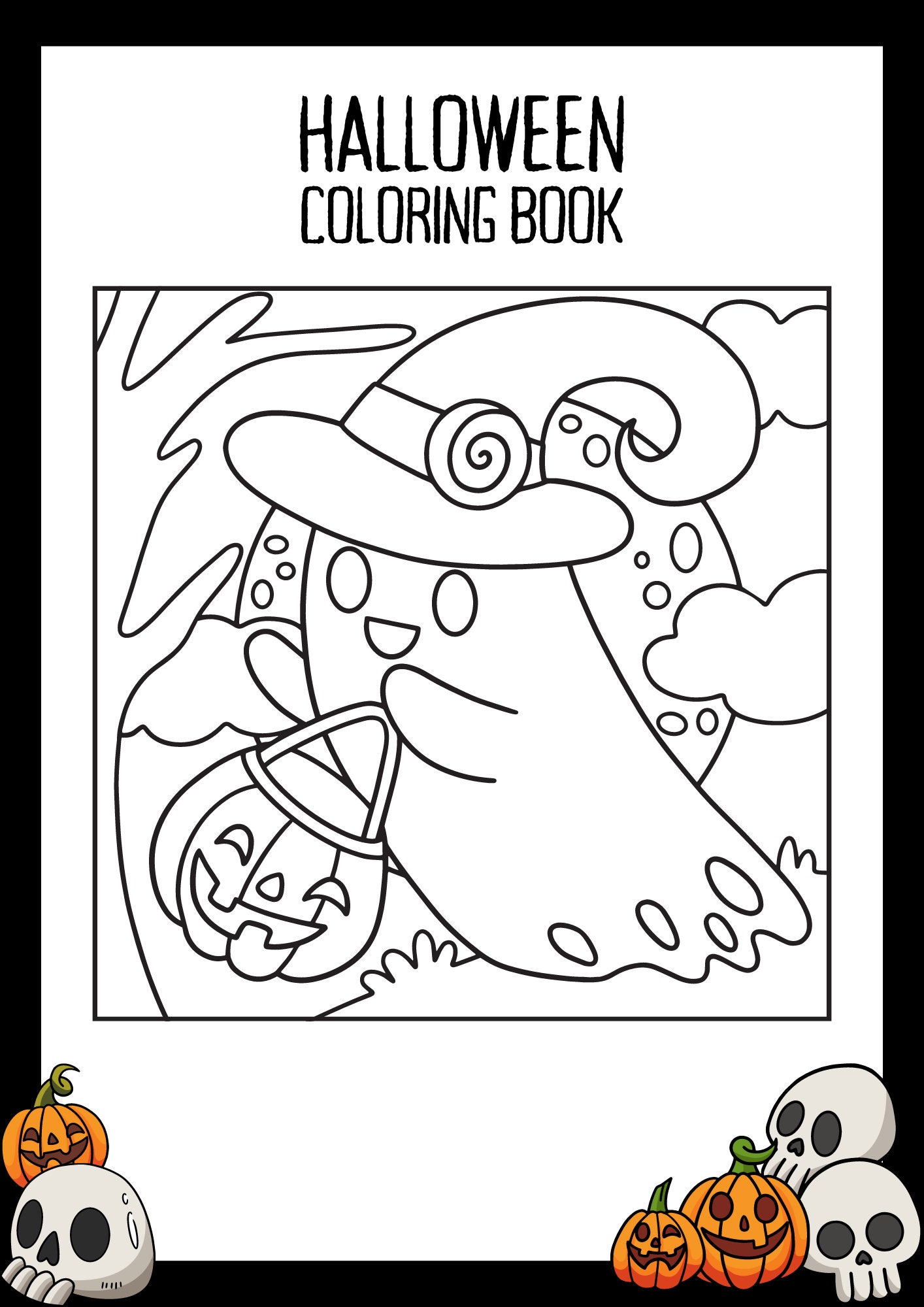 Halloween Coloring Book for Adults: 20 Pages of Spooky and Fantastic ...