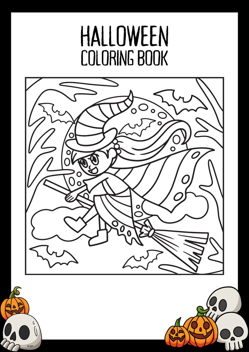 Halloween Coloring Book for Adults: 20 Pages of Spooky and Fantastic ...