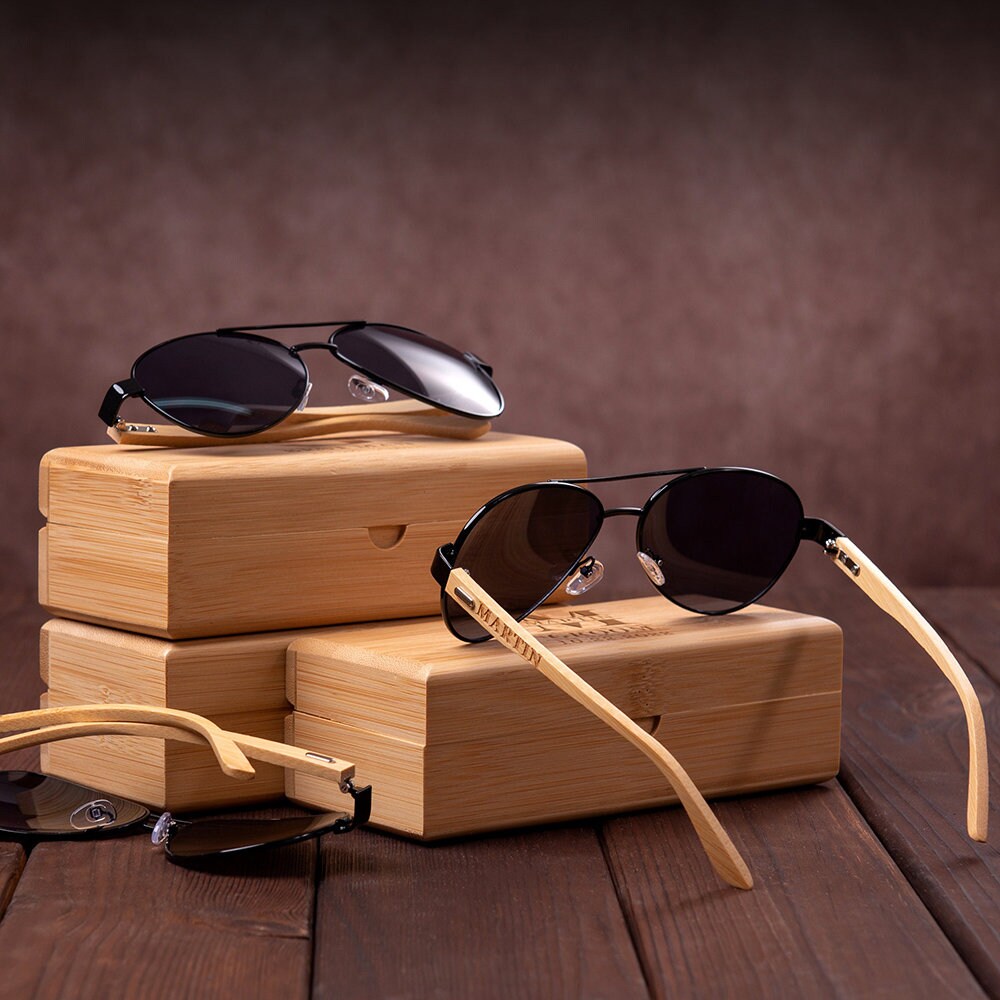 Personalized Engraved Wooden Box Sunglasses for - Etsy
