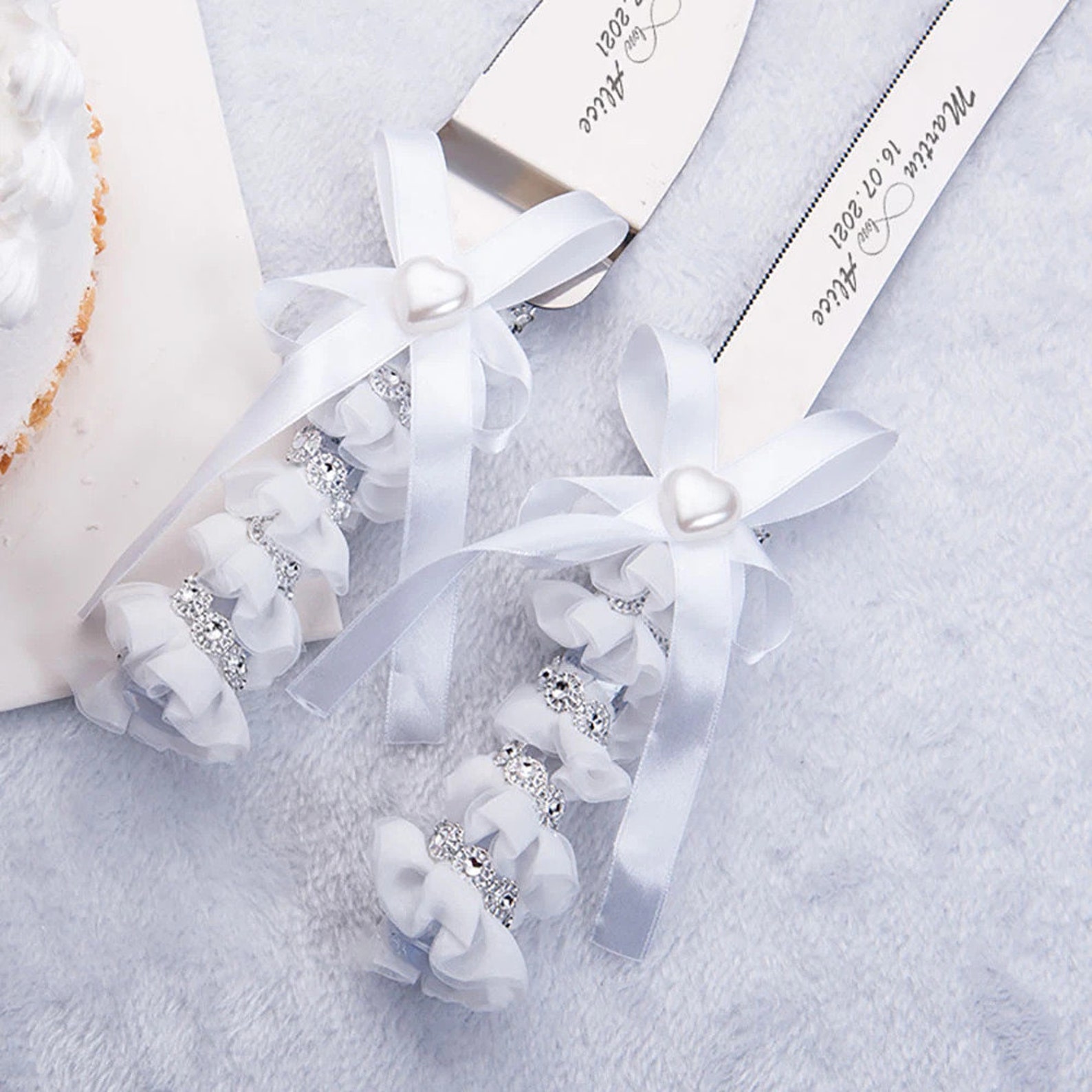 Wedding Custom Wedding Cake Knife Set Personalized Engraved - Etsy
