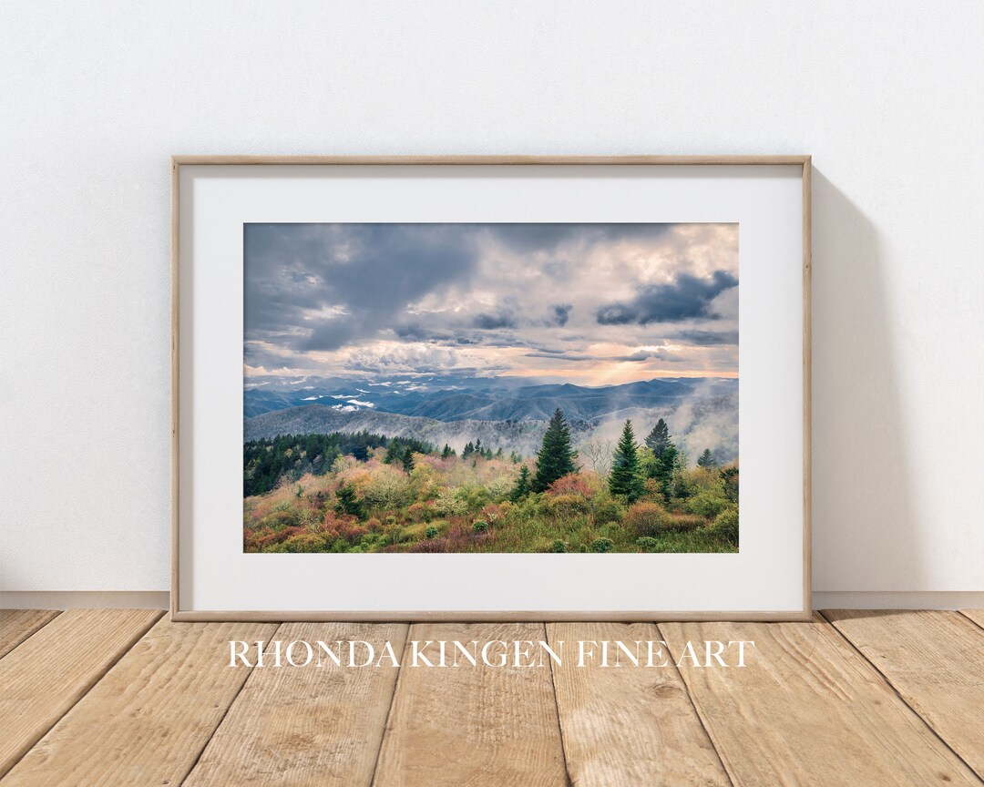 Mountain Wall Art, Blue Ridge Mountains, Sunset Art, Photography Art ...