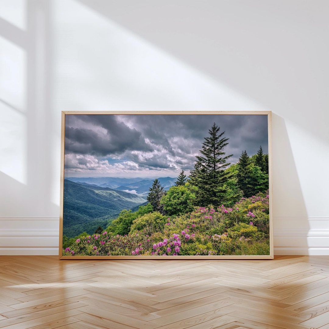 Blue Ridge Parkway Print Blue Ridge Mountains Asheville North Carolina ...