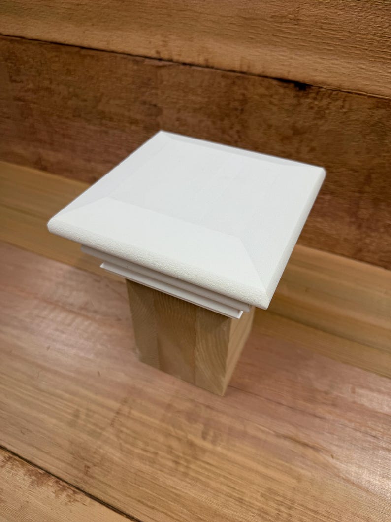 PVC Slip Over Post Cap - AZEK - Flat Top- Many Sizes Available 3-1/2 ...