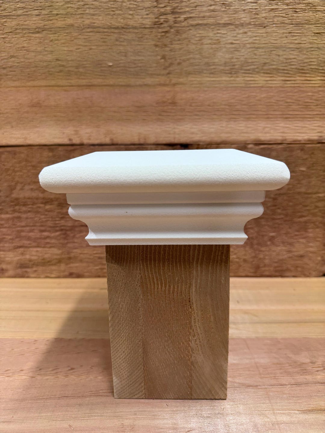 PVC Slip Over Post Cap - AZEK - Flat Top- Many Sizes Available 3-1/2 ...