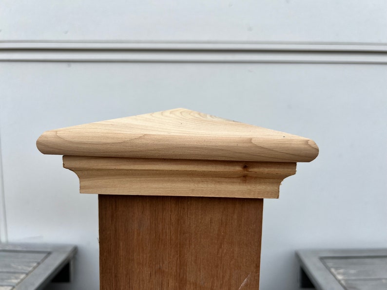 4-3/4 Slip Over Post Cap Western Red Cedar Pyramid 4-3/4 Post Size - Etsy