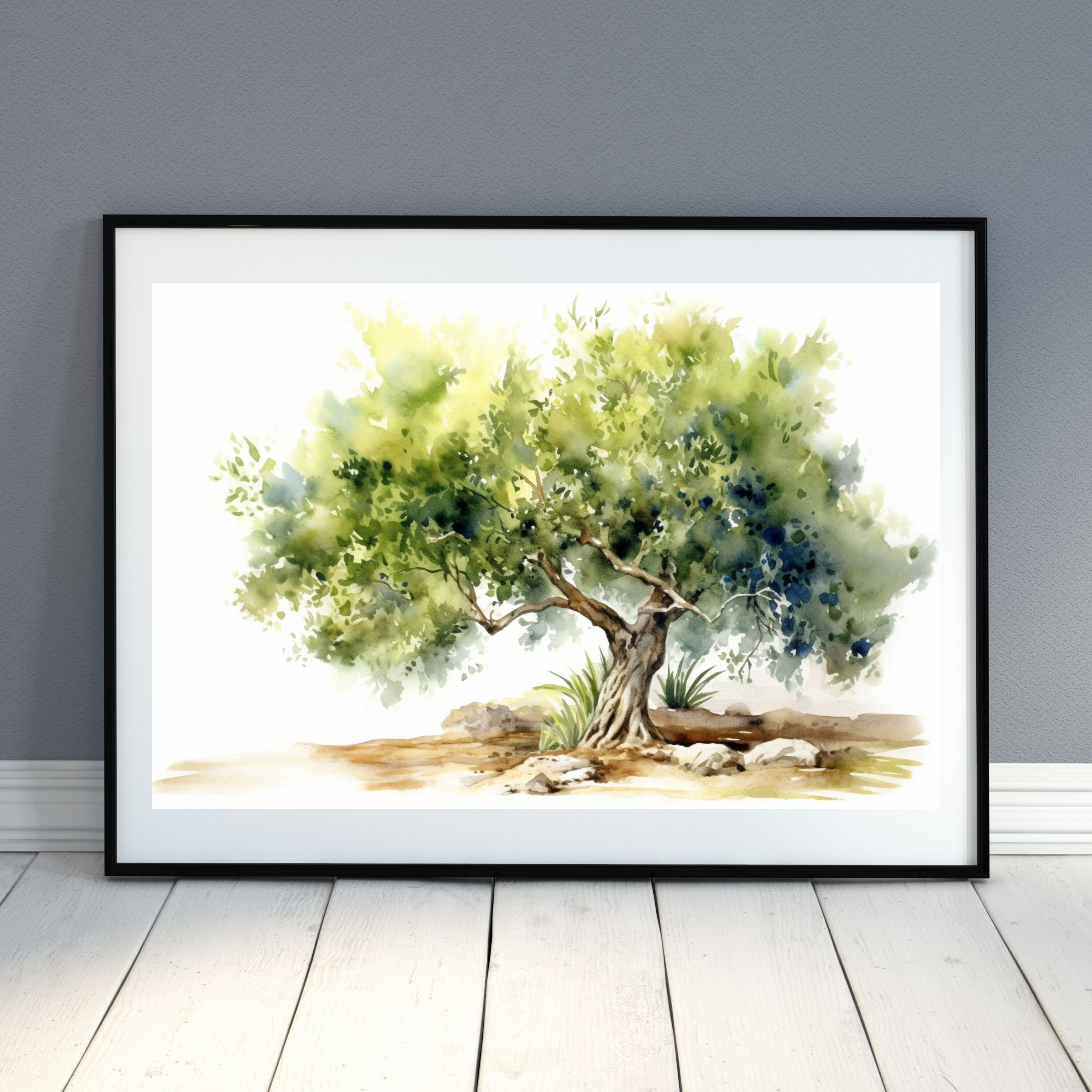 Carley Olive Tree Collection : Olive Tree Digital Watercolor Digital ...