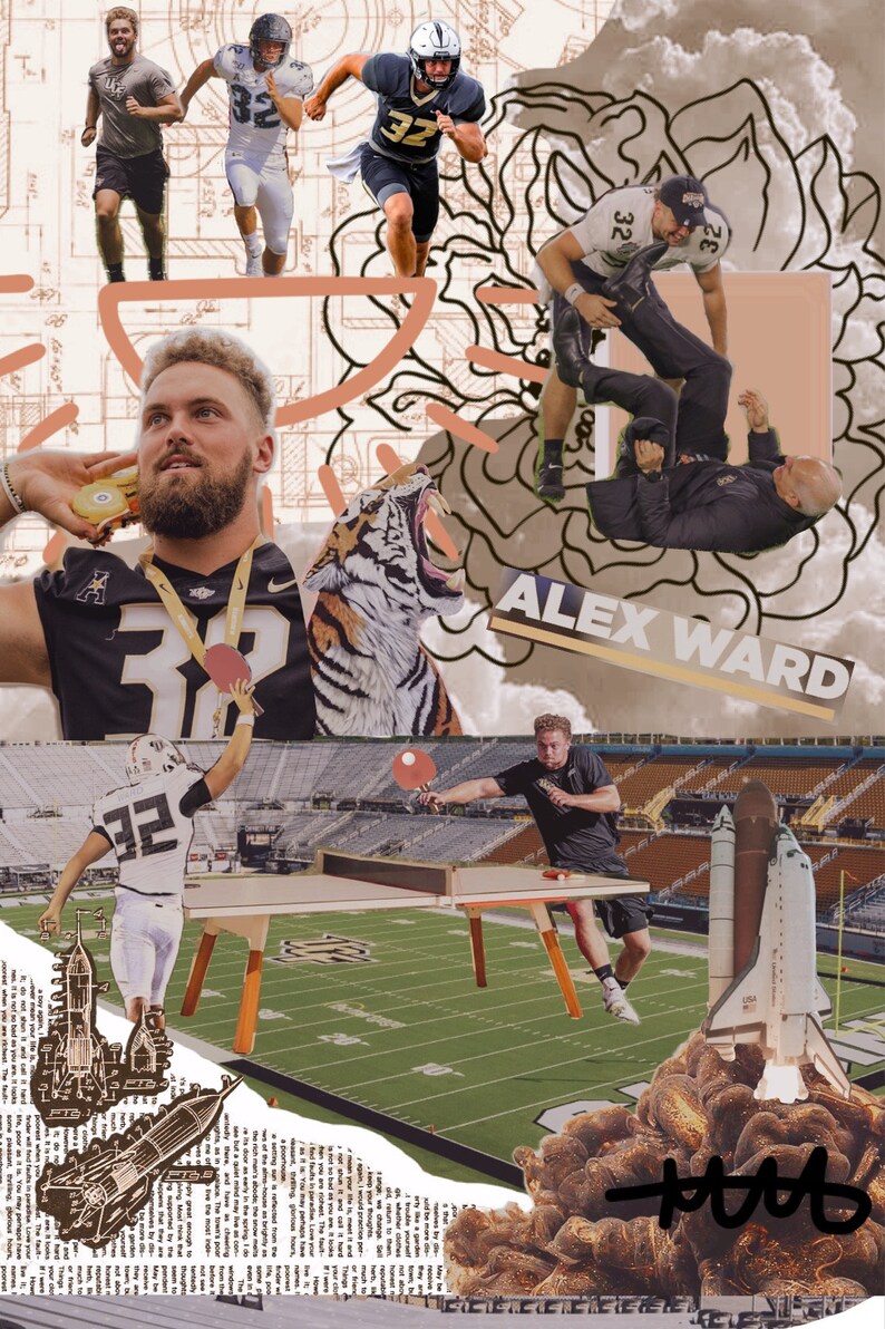 Custom Collage Poster: A Custom Collage Poster of an Athlete ...