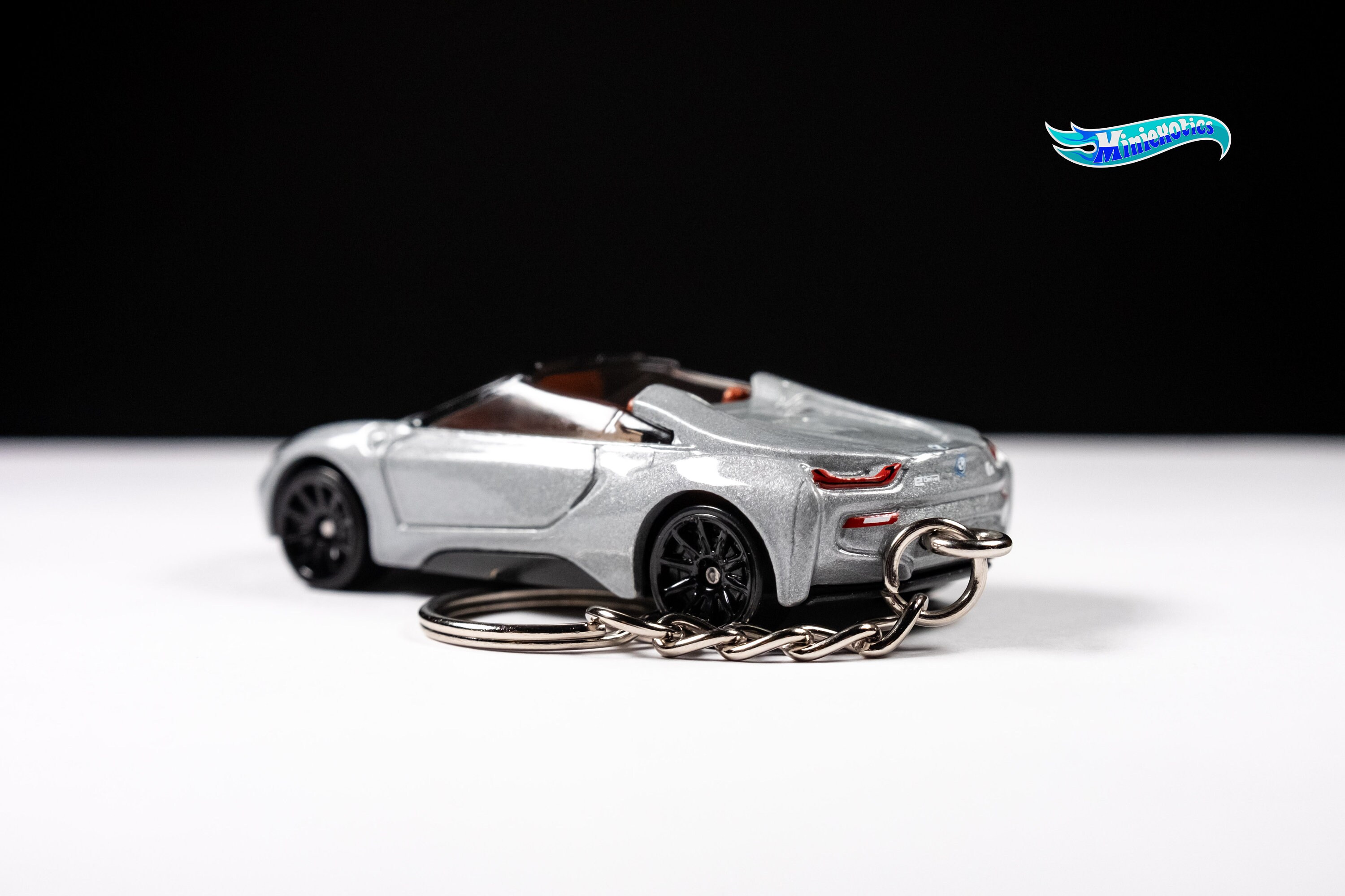 BMW I8 Roadster Keychain Hotwheels Diecast Convertible Silver - Etsy