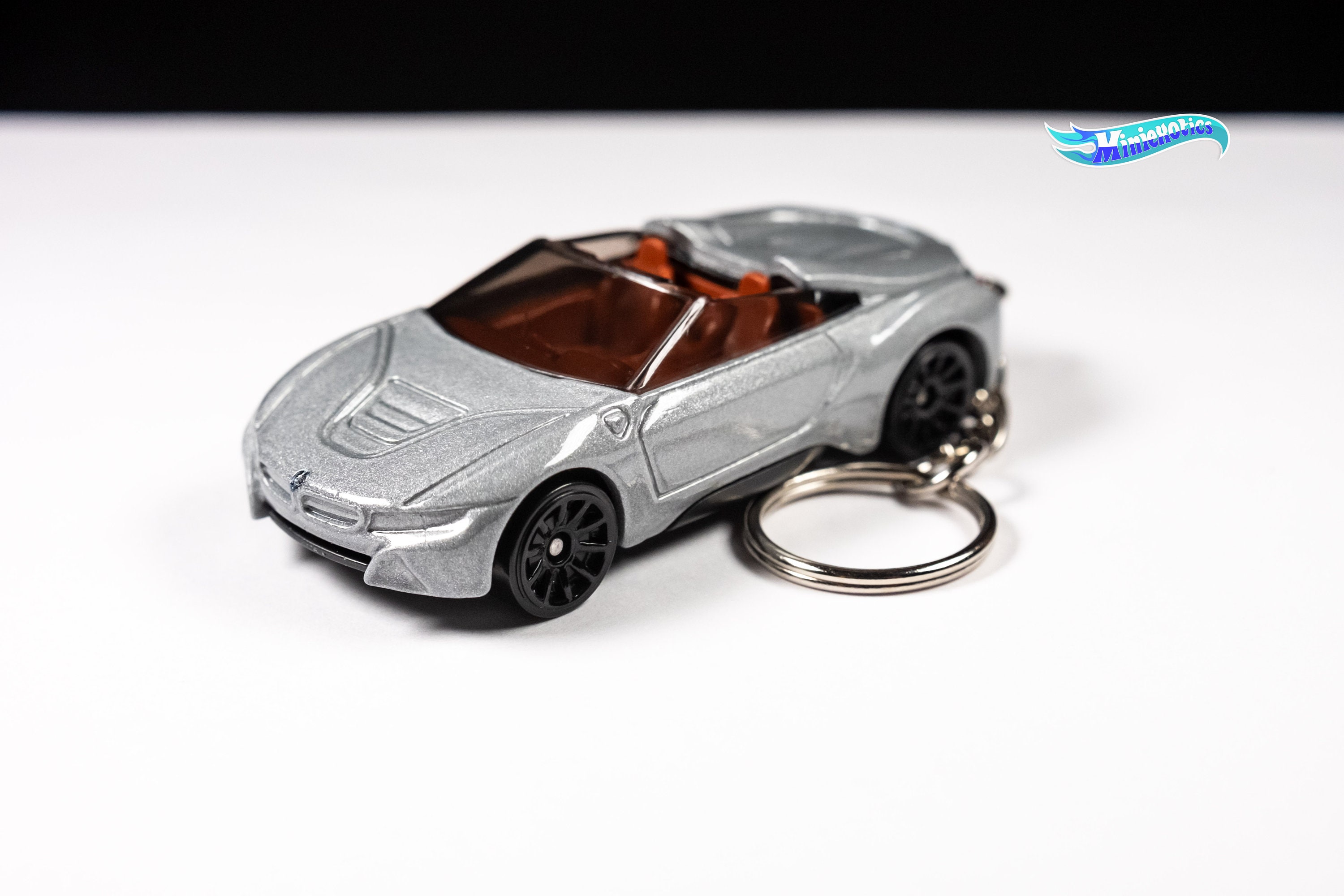 BMW I8 Roadster Keychain Hotwheels Diecast Convertible Silver - Etsy