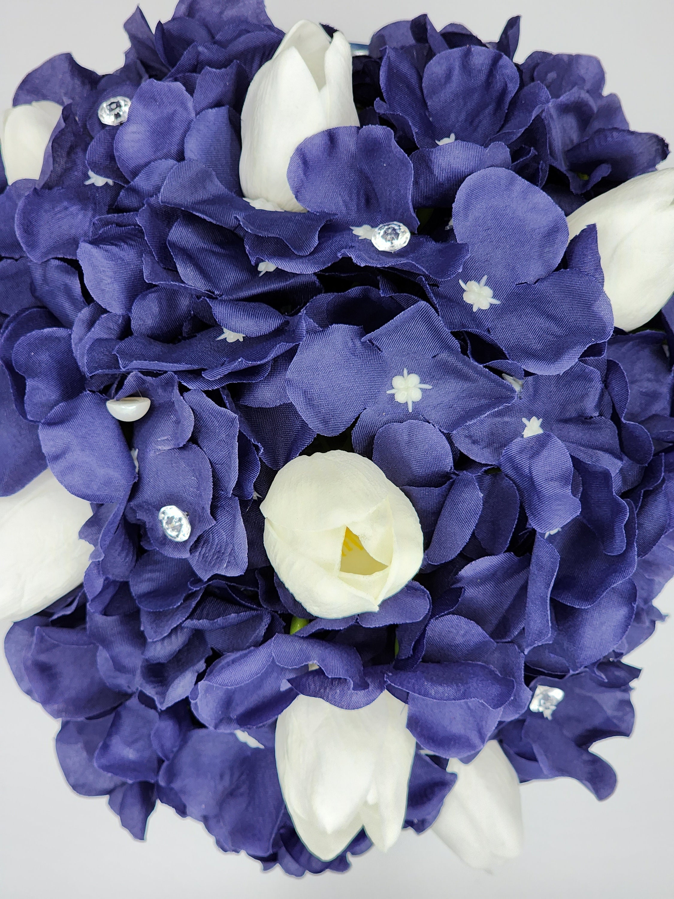 Blue Silk Flower Arrangement: Wedding Table Centerpiece - Etsy
