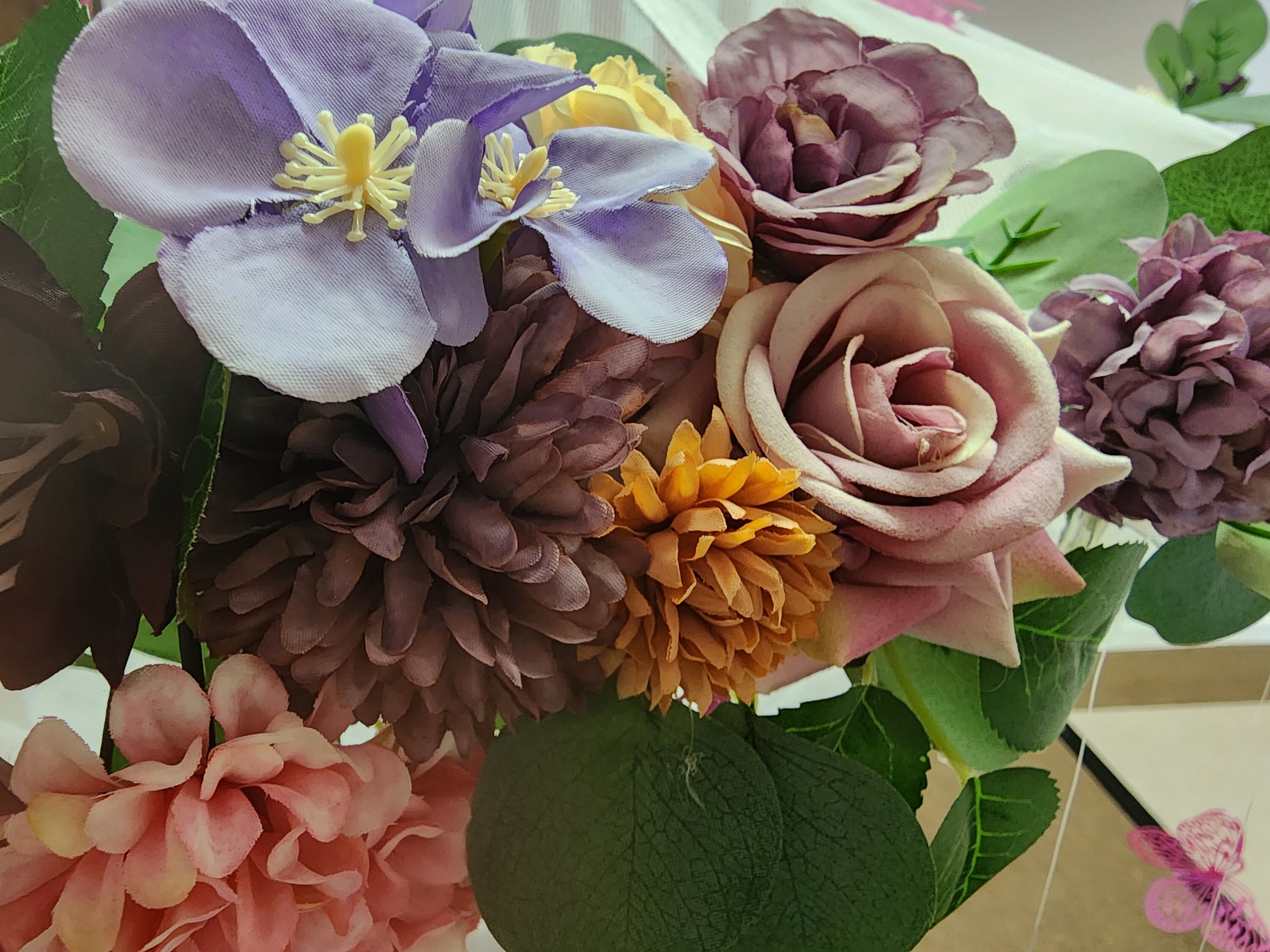Flower Canopy With Fairy Lights remote Included and Butterfly Accents ...