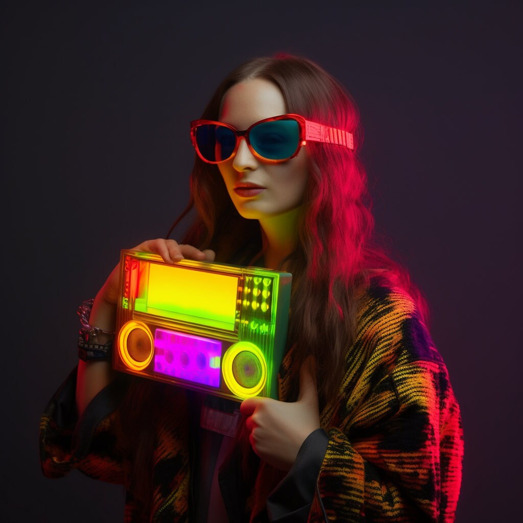 TEST Mona Lisa With Rave Colours AI Artwork - Etsy