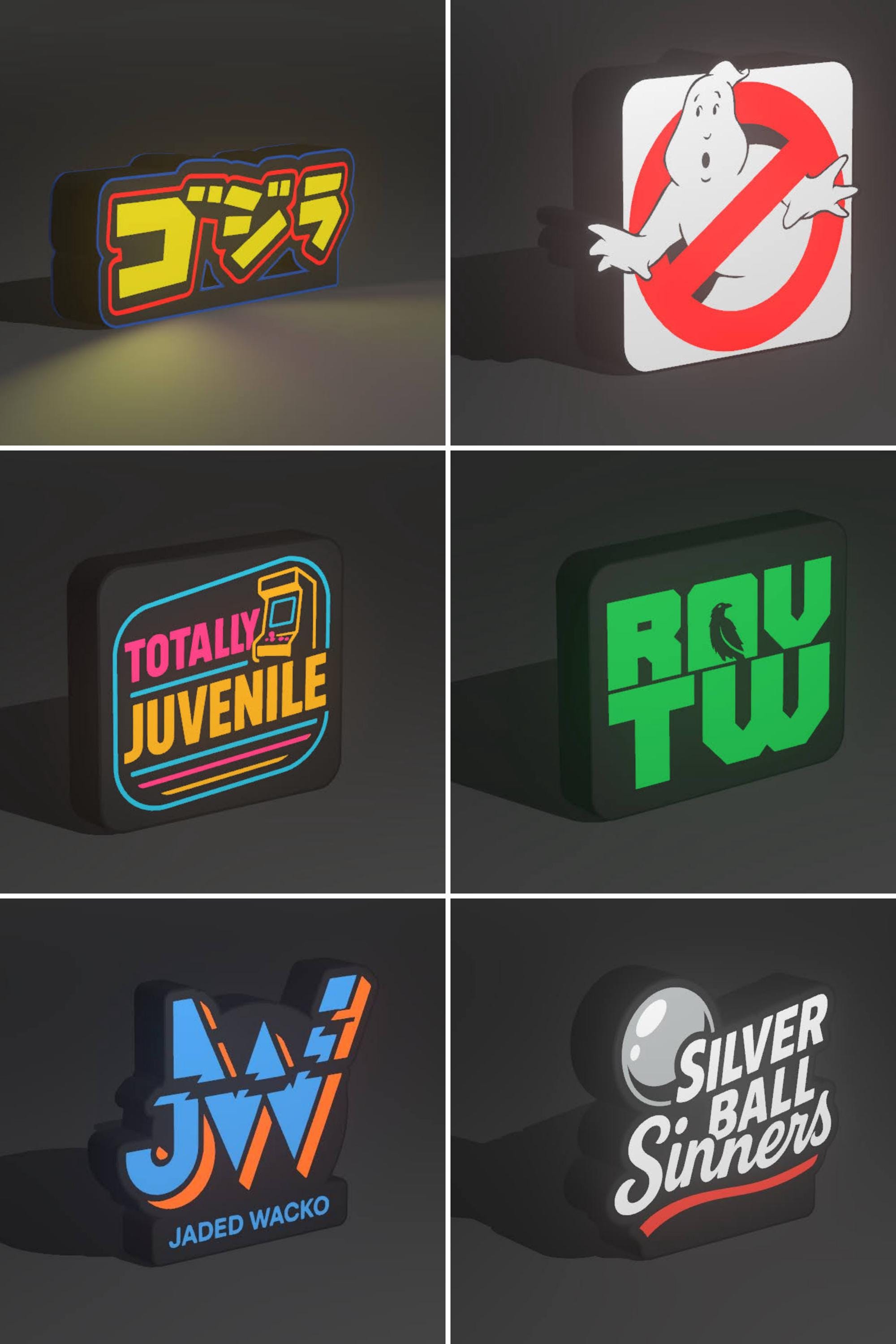 Custom 3D Printed Light Box Sign – Personalized Gamer, Fan Art & Logo ...