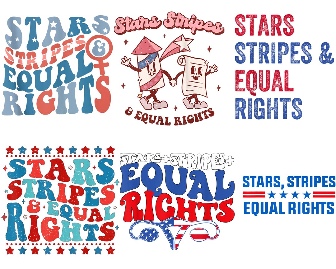 Stars Stripes Equal Rights SVG PNG EPS Fourth of July Svg - Etsy