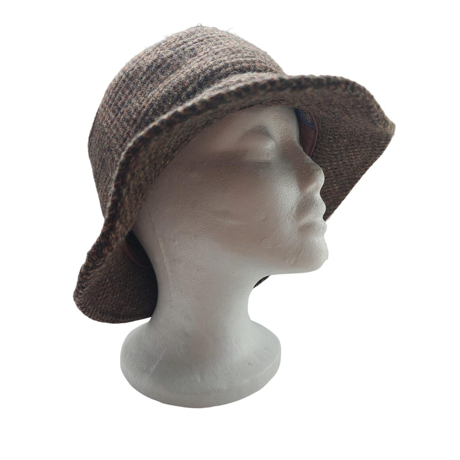 Vintage 1970s Pendleton Men's Brown Tweed Bucket Hat Classic Wool Hat ...
