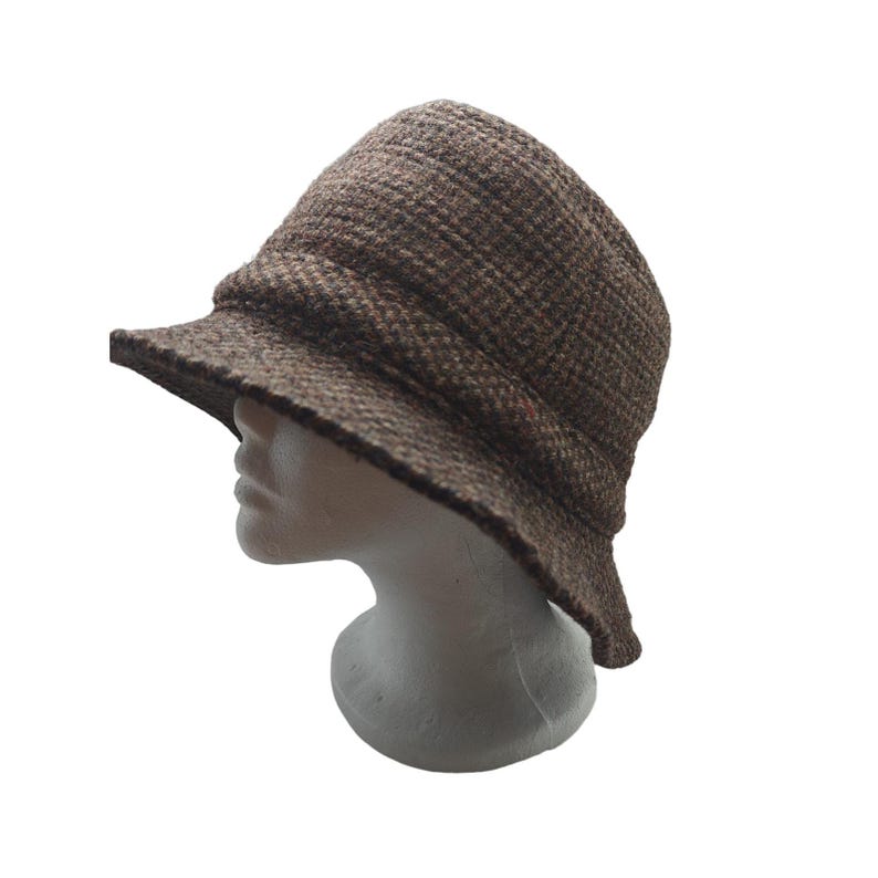 Vintage 1970s Pendleton Men's Brown Tweed Bucket Hat Classic Wool Hat ...