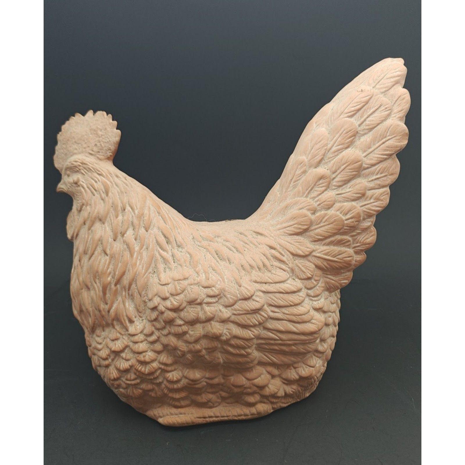 Vintage Terracotta Chicken Figurine Rustic Farmhouse Decor - Etsy