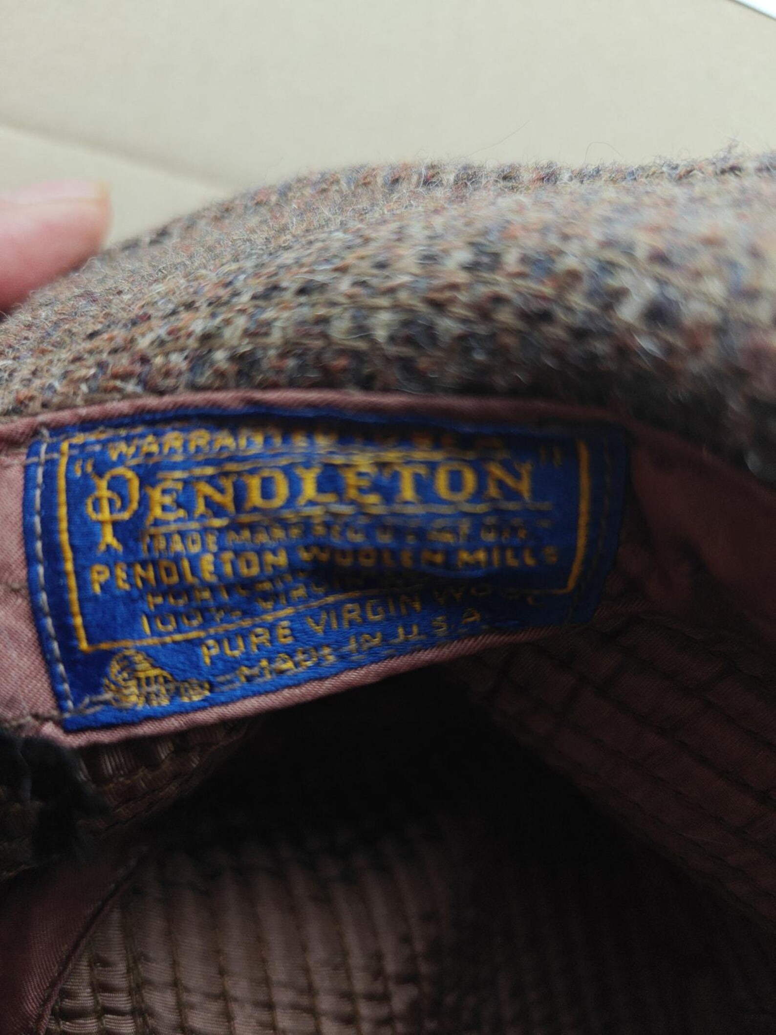Vintage 1970s Pendleton Men's Brown Tweed Bucket Hat Classic Wool Hat ...