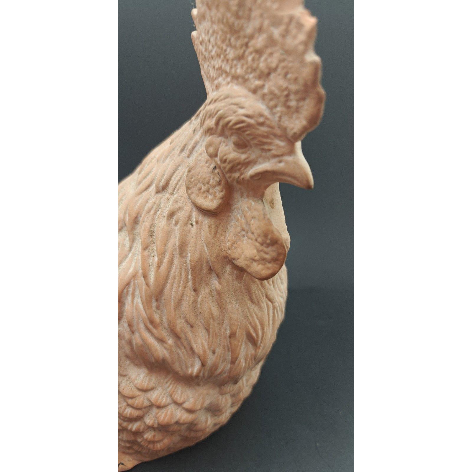 Vintage Terracotta Chicken Figurine Rustic Farmhouse Decor - Etsy