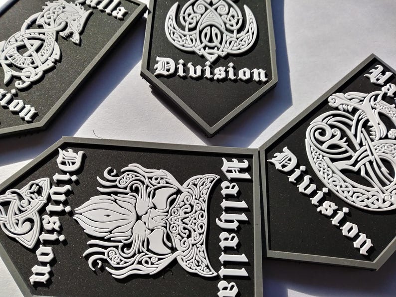 Valhalla Division Viking Symbols PVC Dragon, Wolf, Boar, Cat Tactical ...