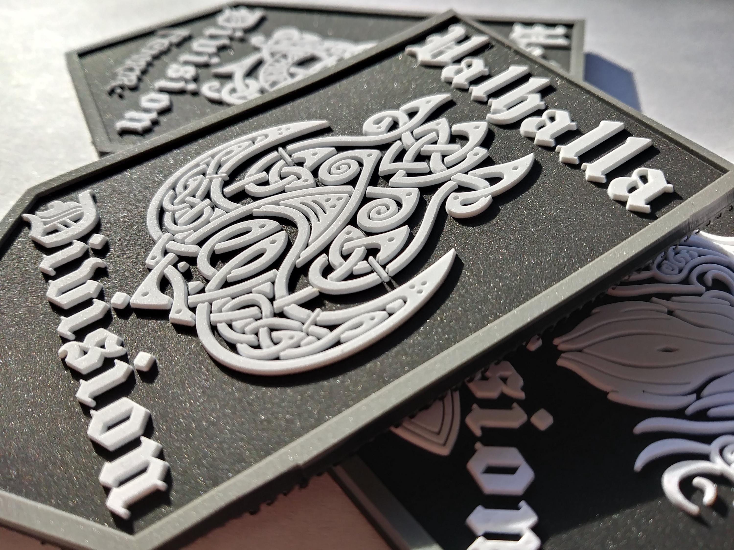 Valhalla Division Viking Symbols PVC Dragon, Wolf, Boar, Cat Tactical ...