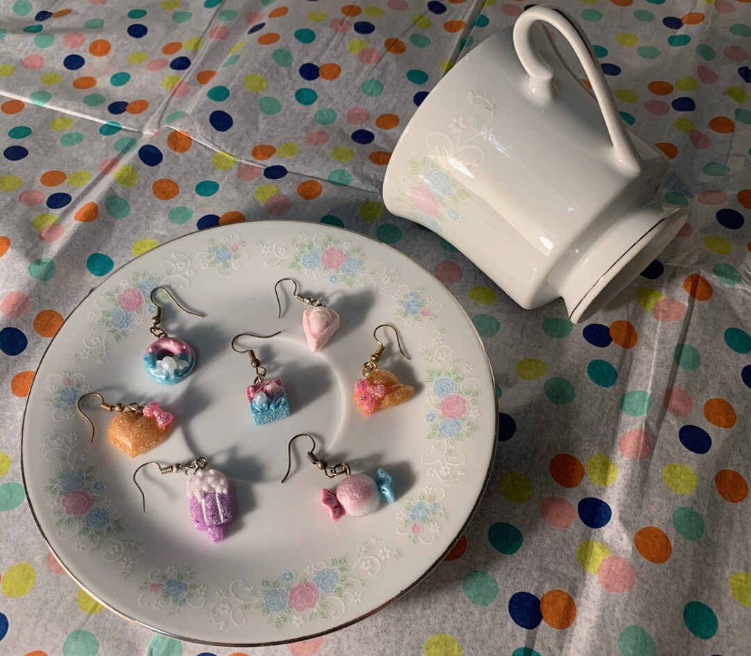 Cute Handmade Sweet Resin Dessert Cake Earrings Food - Etsy
