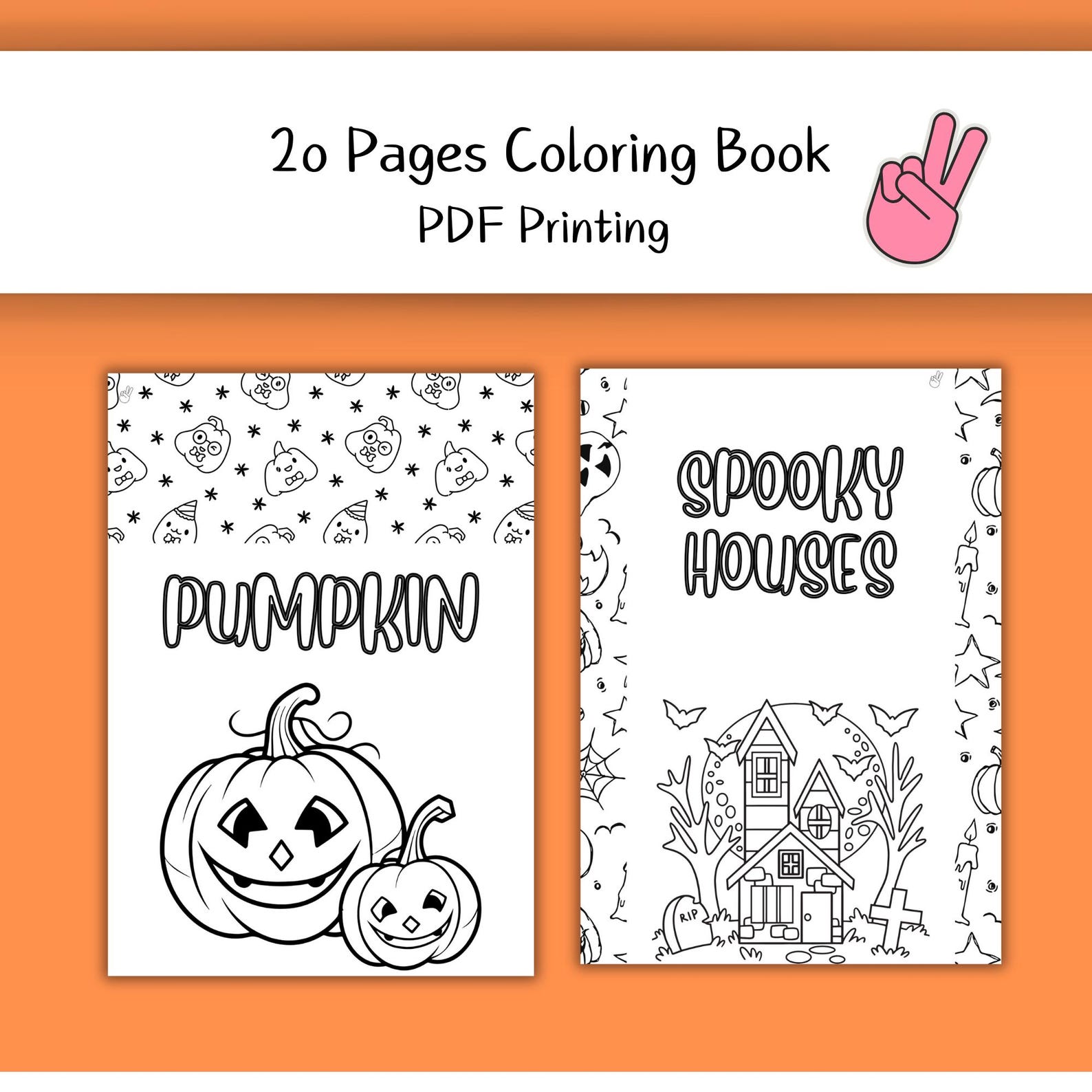 Halloween Coloring Pages for Kids: Spooky Fun (PDF) - Etsy