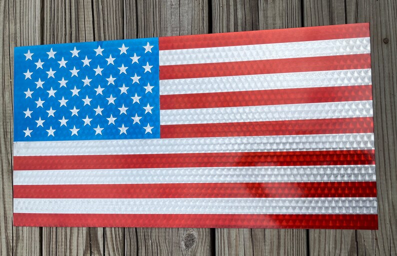 US Flag on Engine Turned Aluminum Sheet - Etsy