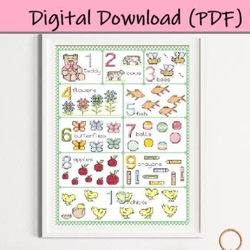 Cross Stitch Numbers - Etsy