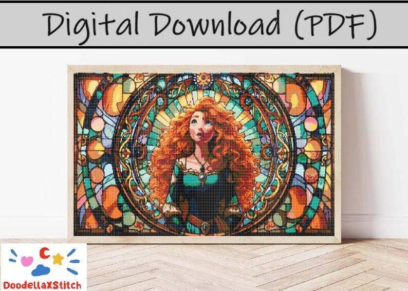 Merida Cross Stitch Pattern PDF Instant Download - Etsy Australia