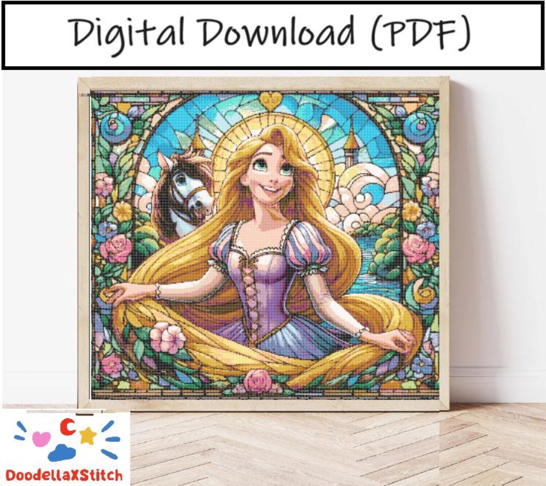 Rapunzel Cross Stitch Pattern PDF Instant Download - Etsy Canada