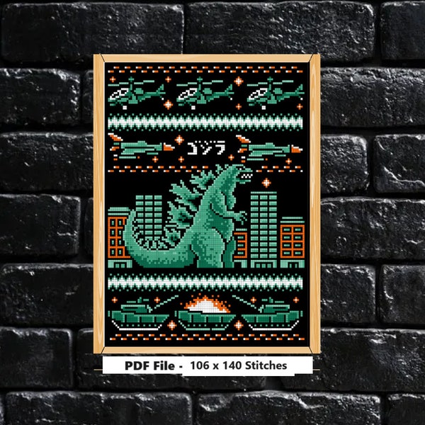 Godzilla Pattern - Etsy