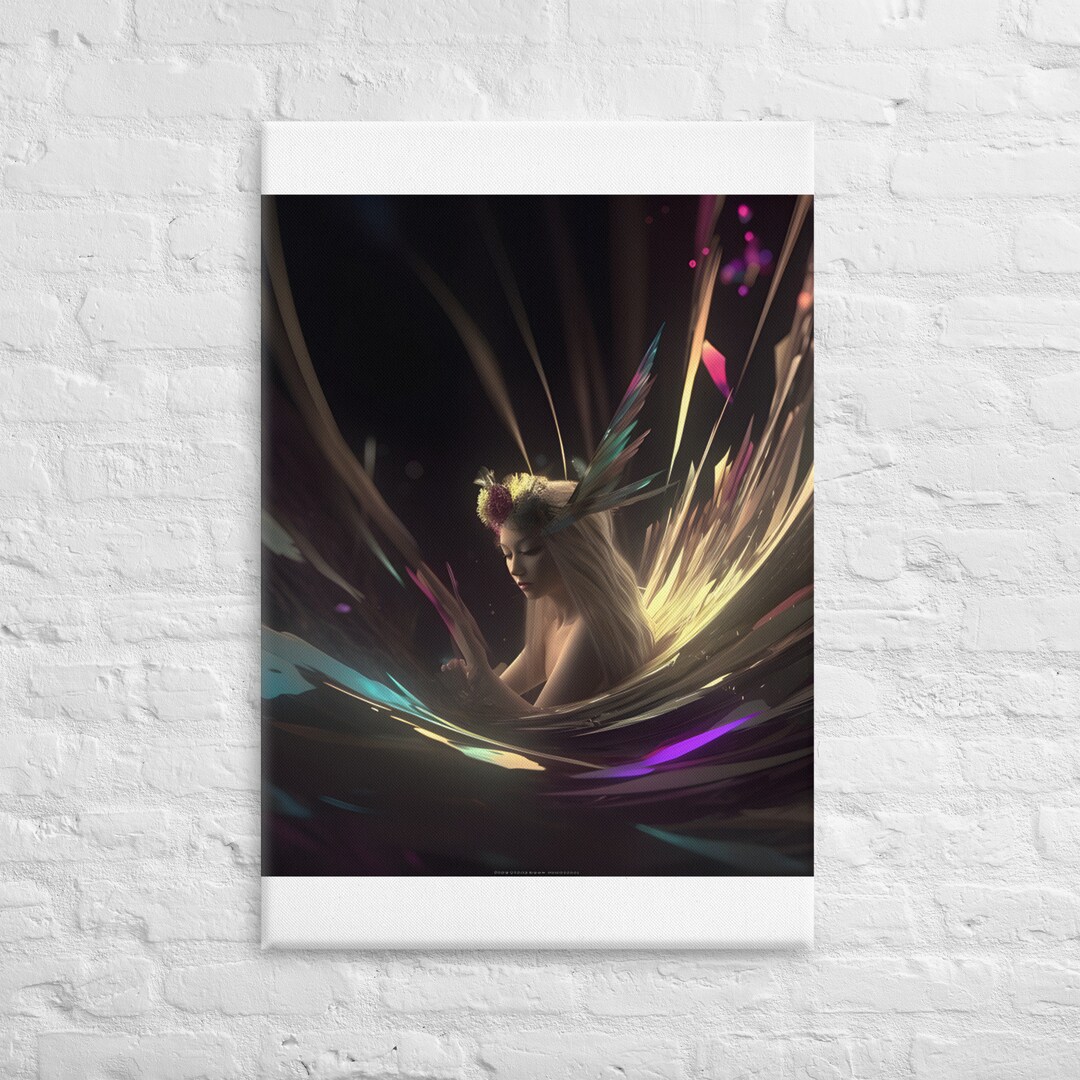 Abstract Art With Fairy Digital Wall Art Printable Canvas - Etsy