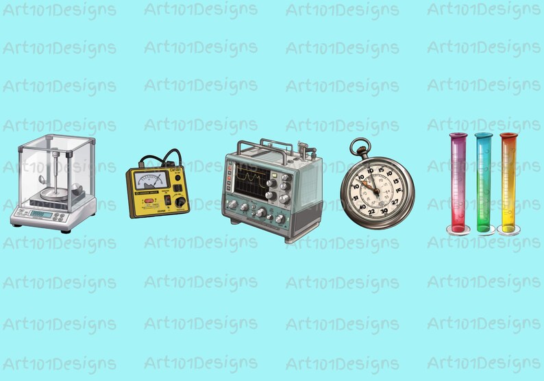 In the Lab Science Clipart – Cute Chemistry Beakers Test Tubes DNA ...