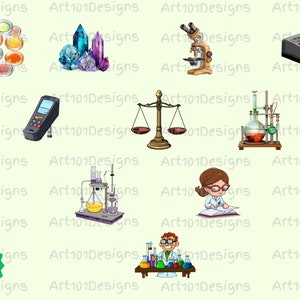 Art101designs - Cartoon Chemistry Clipart - Science Clipart - Chemistry ...