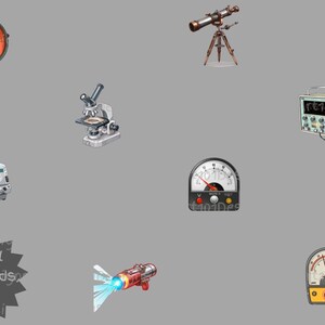 In the Lab Physics Clipart - Physics Art - Science Lab Decor - Physics ...