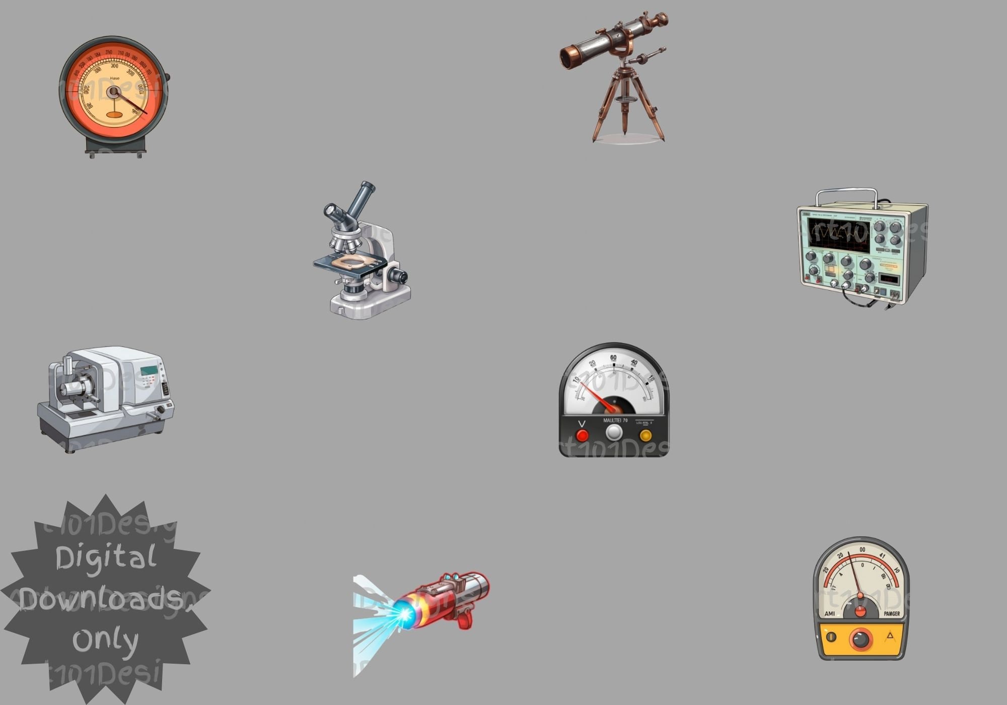 In the Lab Physics Clipart - Physics Art - Science Lab Decor - Physics ...