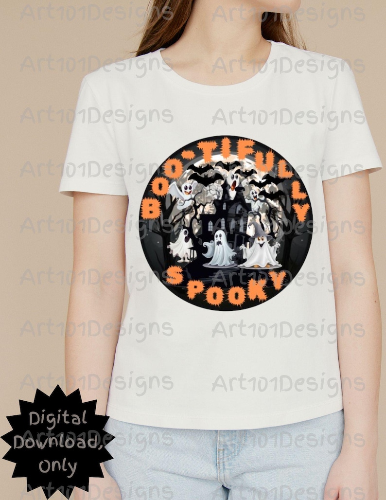 Boo-tifully Spooky, Halloween Sublimation Png, Spooky Png Sublimation ...