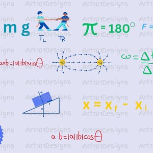 Art101designs Physics Clipart - Physics Printables - Physics Prints ...
