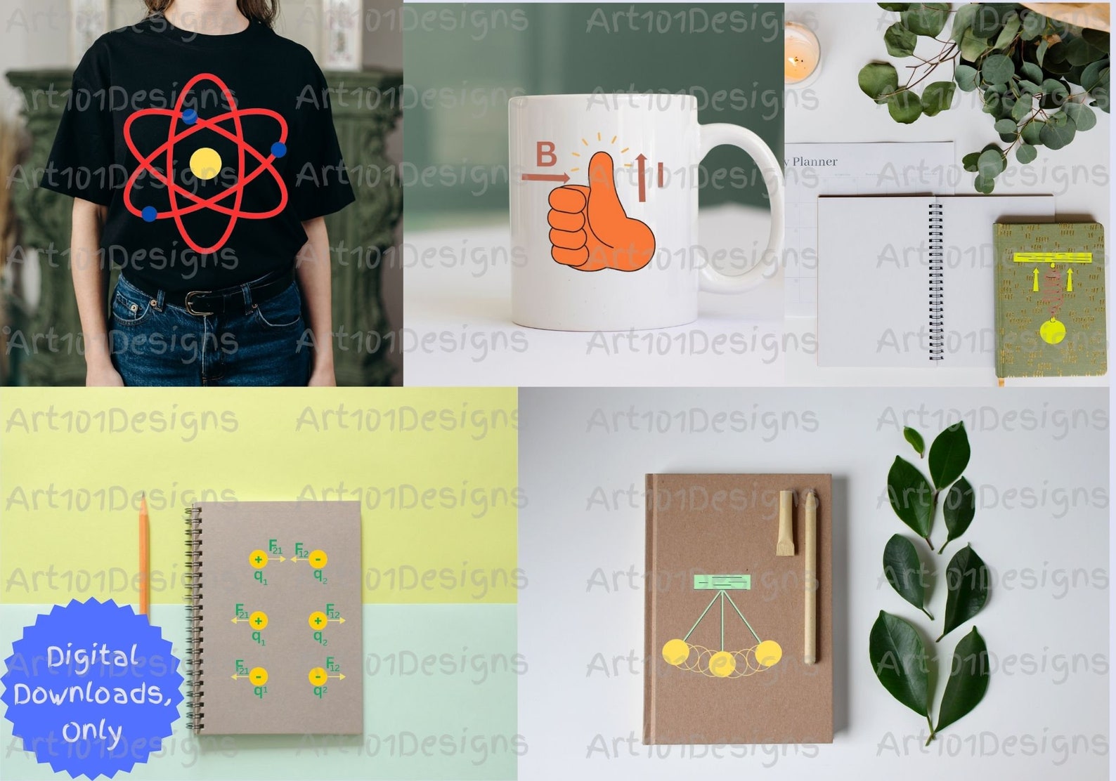 Art101designs Physics Clipart - Physics Printables - Physics Prints ...