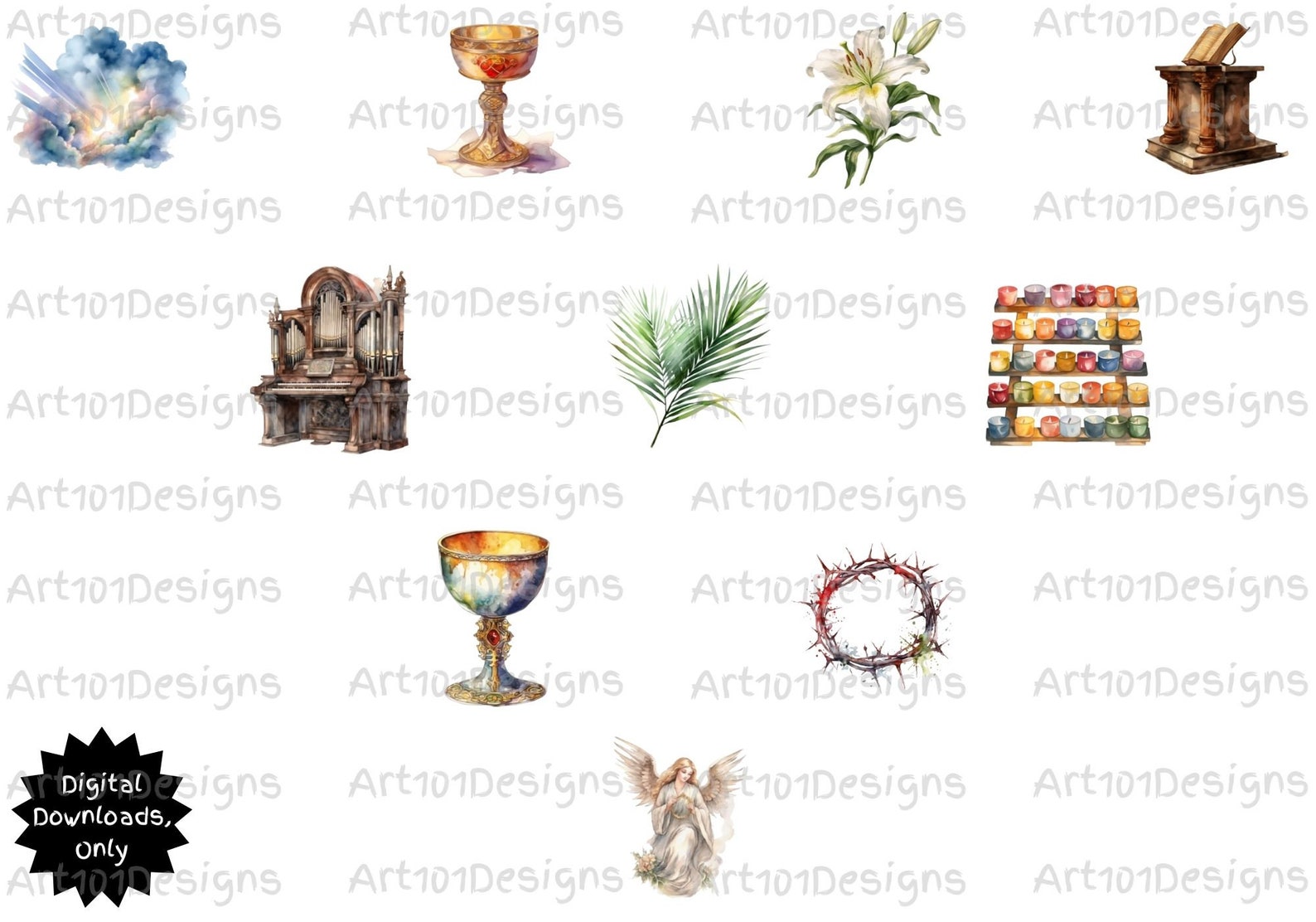 In Church, Watercolor Church Clipart, Christian Faithful Png, Christian ...